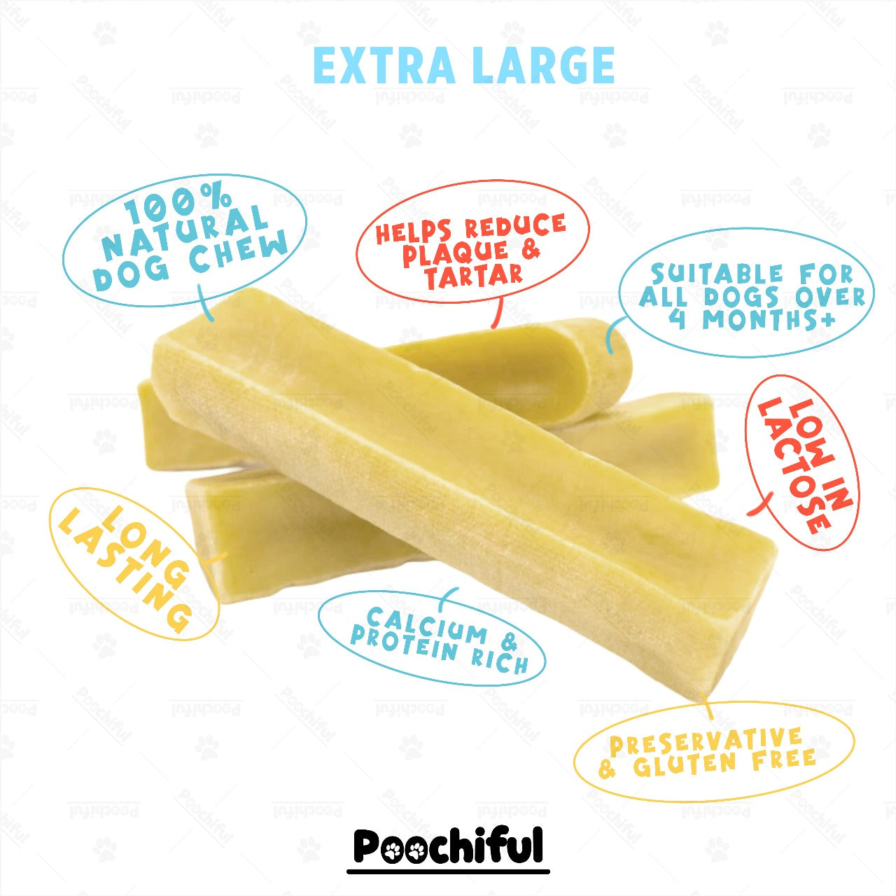 Extra Large Yak Cheese Bone Dog Chew | Poochiful