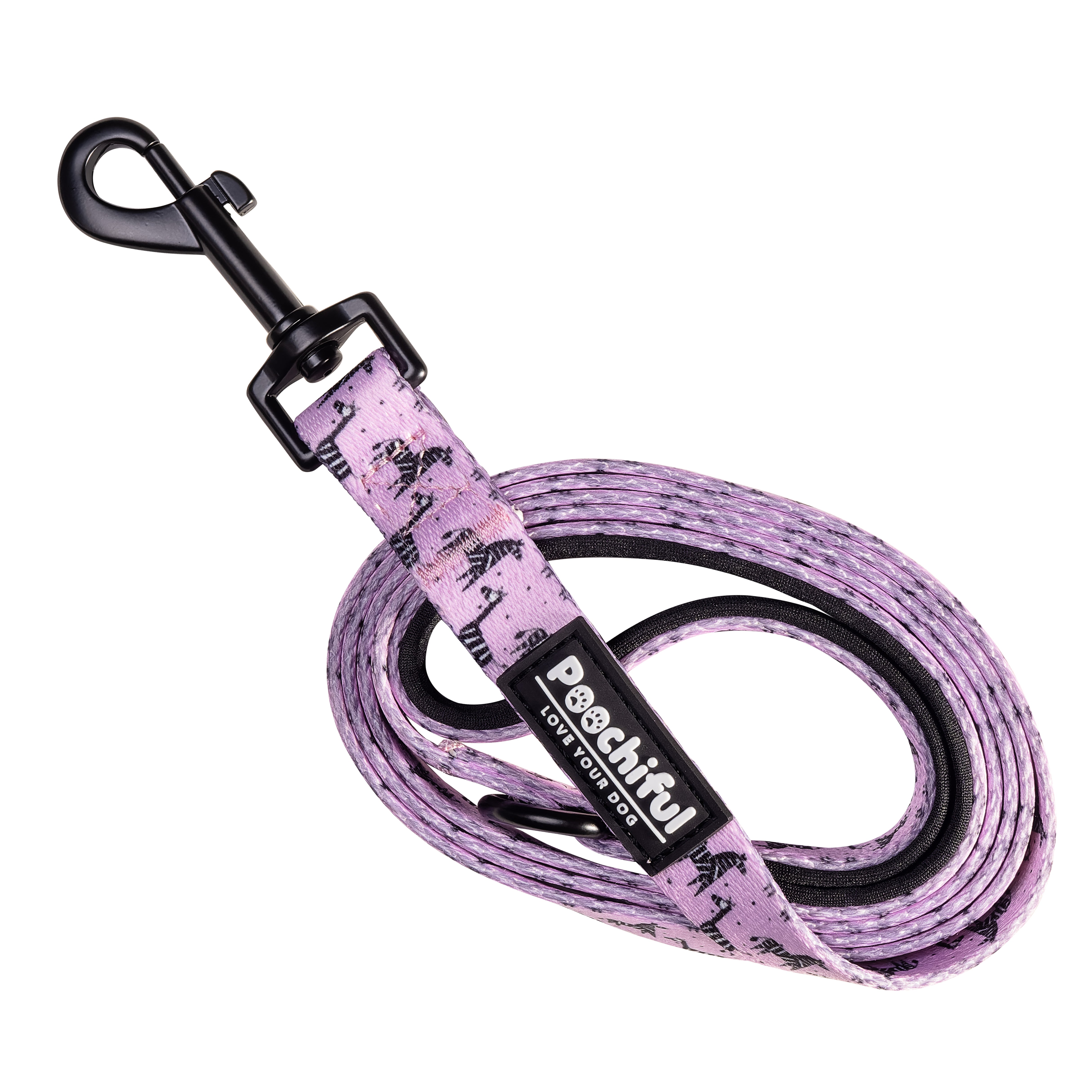 Zee Zee Zebra Lilac Dog Lead | Poochiful